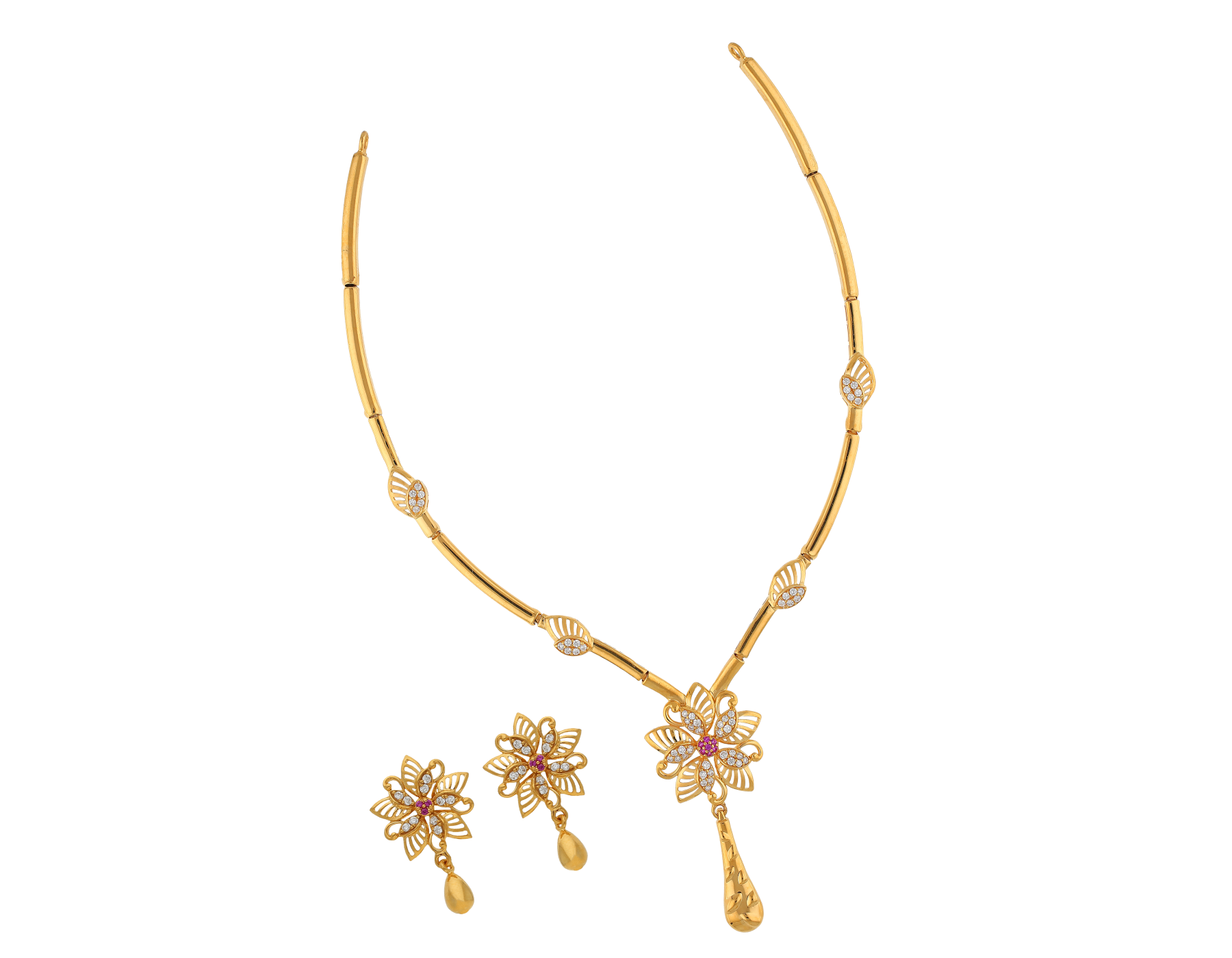 Sree Kumaran | TANUJAA ELEGANT STICK NECKLACE AND STUD