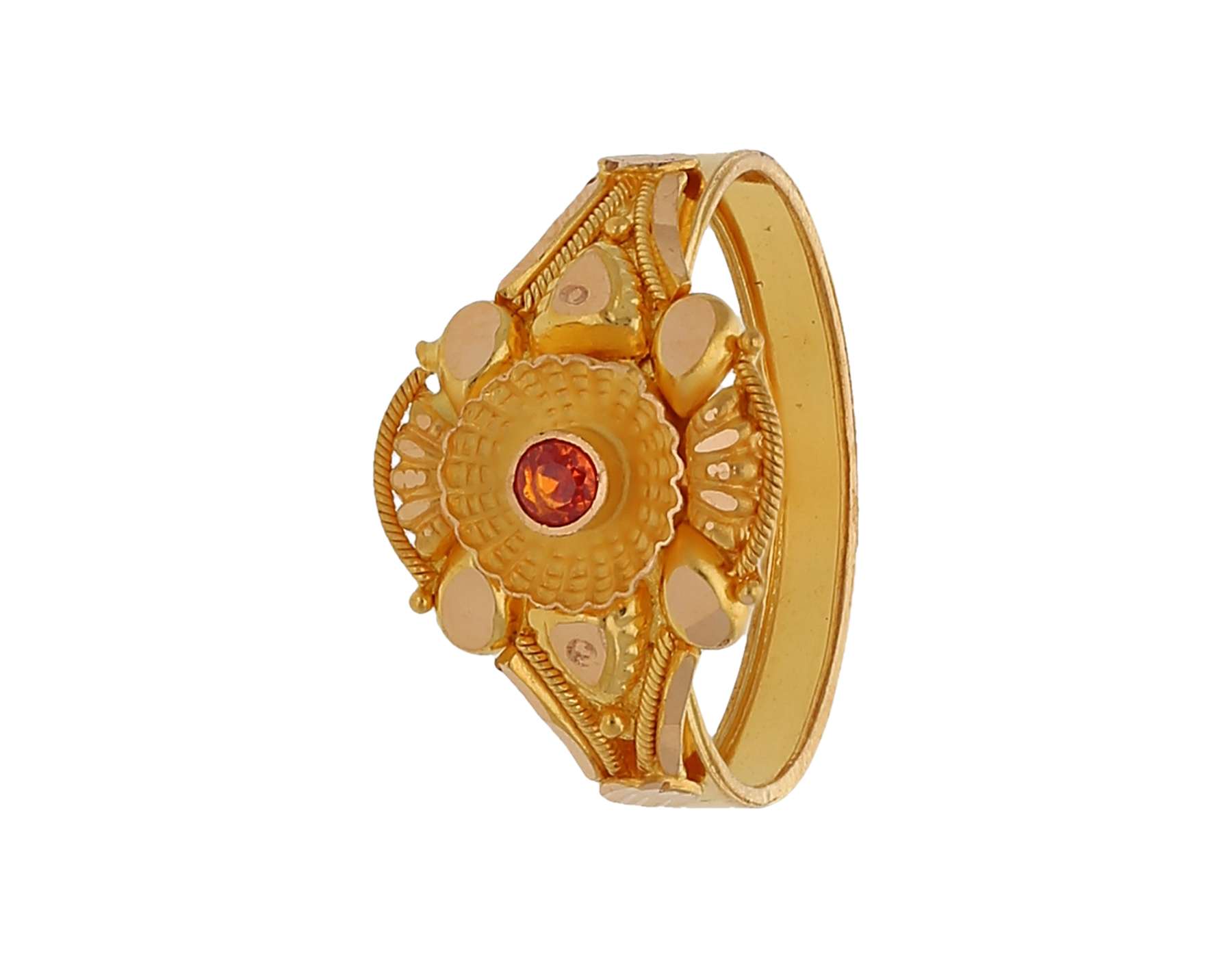 Sree Kumaran | Ladies Special Kasai Gold Ring with Floral Designs