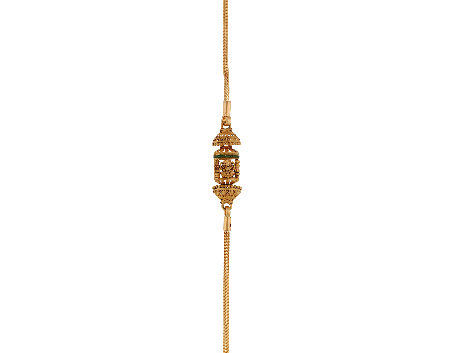 Sree Kumaran | Sleek and Stylish God Mugappu Gold Chain