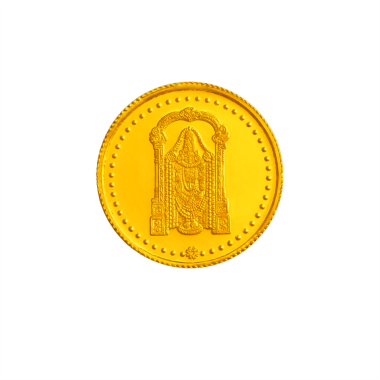 Sree Kumaran | 22 KT 8 GRM Divine Thirupathi Perumal Design Gold Coin -916